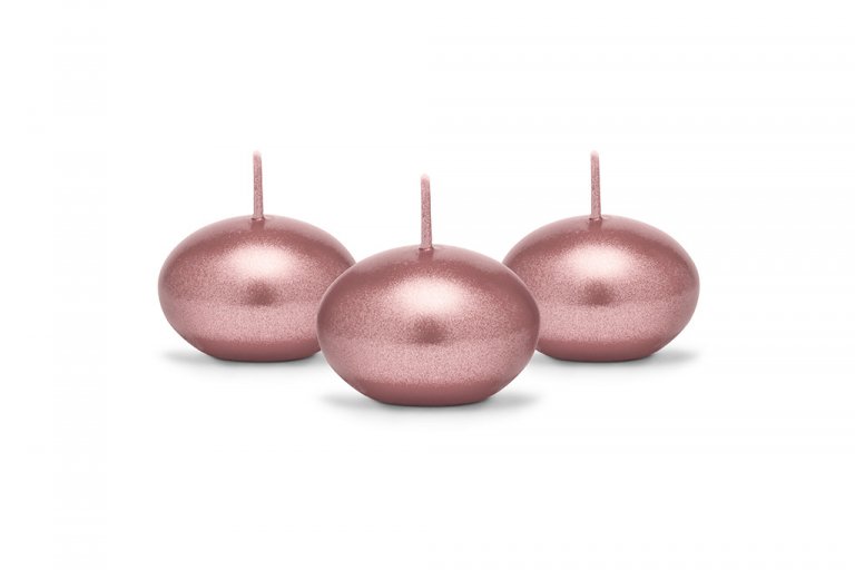 Plutajuće sveće Rose gold – 50 kom - PartyWorld Veleprodaja
